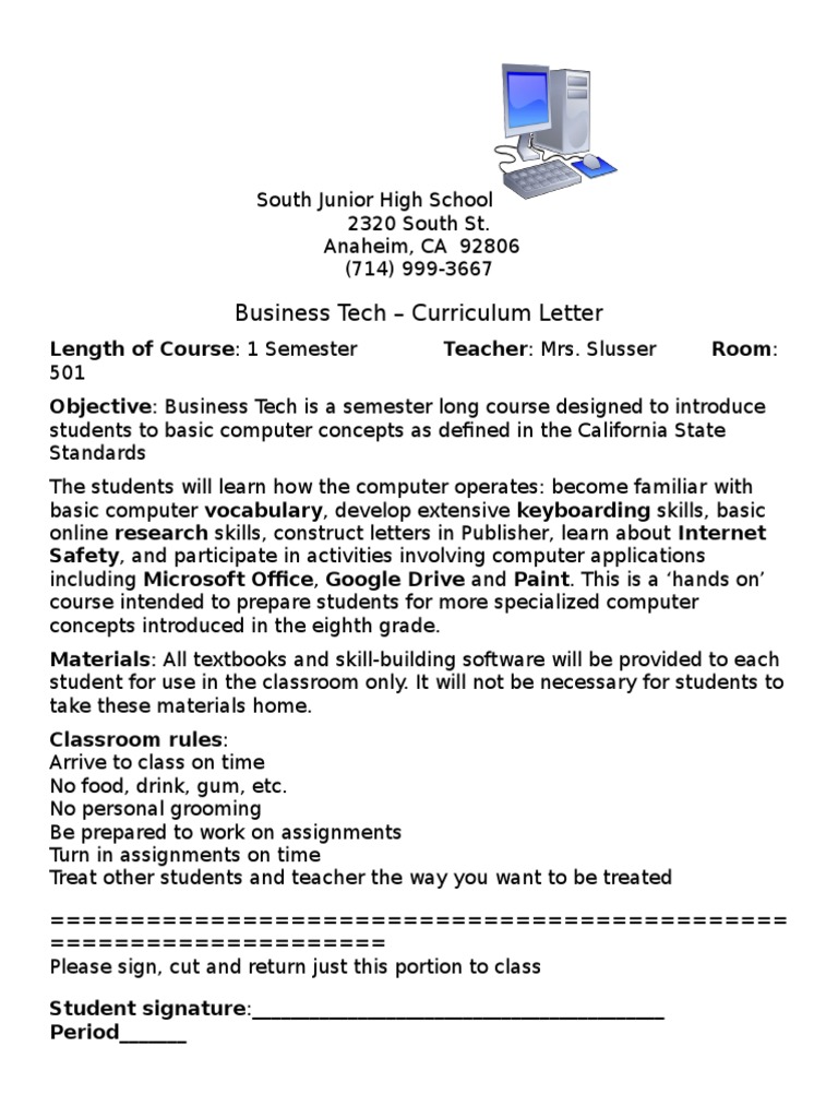 BT Curriculum Letter | PDF | Curriculum | Teachers