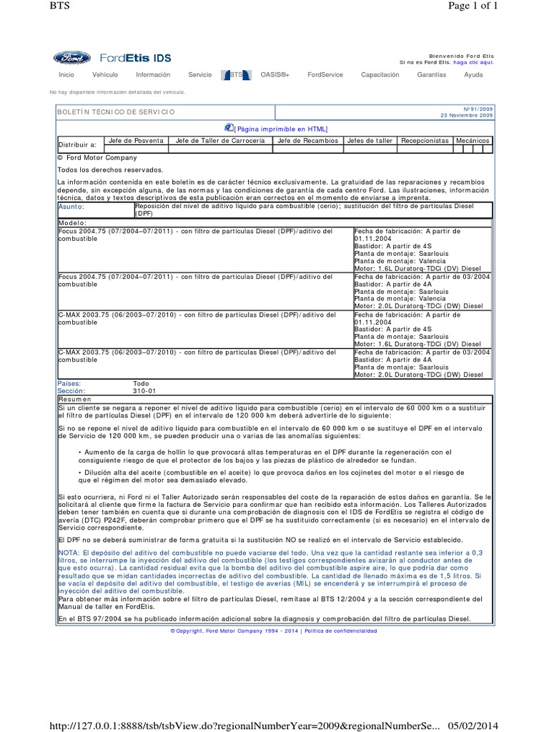 Fallo P242F - Filtro de Particulas | PDF | Motor diesel | Automóviles