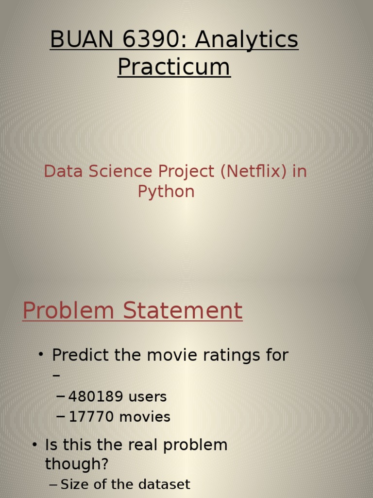 Data Science Netflix Recommender System | PDF