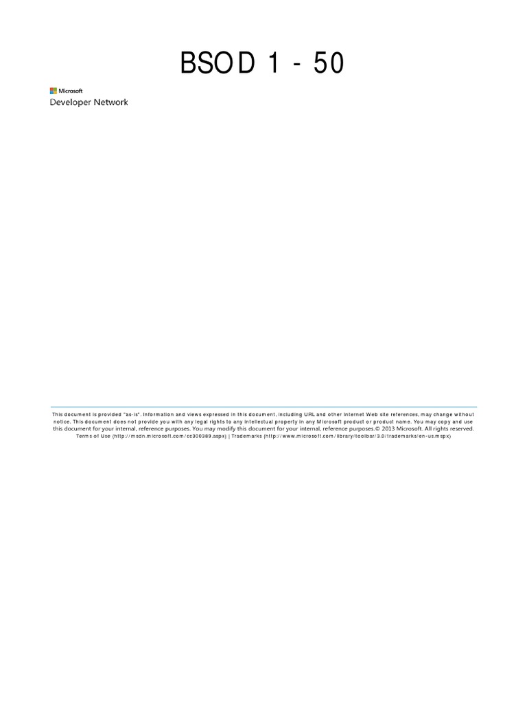 Bsod 1 - 50 | PDF | Bios | Device Driver