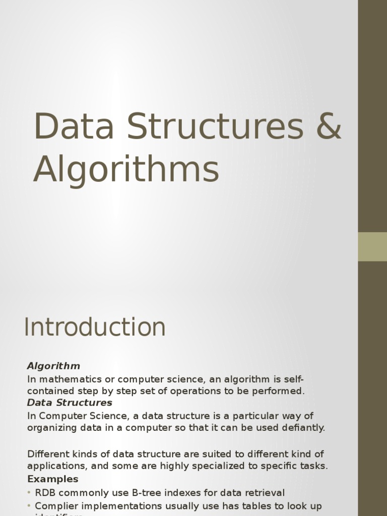 Data Structures & Algorithms | PDF