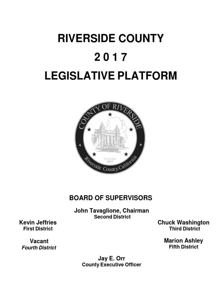 Riverside County Legislative Platform | PDF | Community Development ...