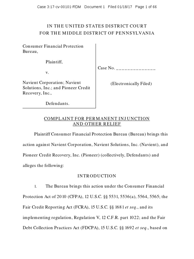CFPB Sues Navient for Loan Servicing Violations | PDF | Forbearance ...