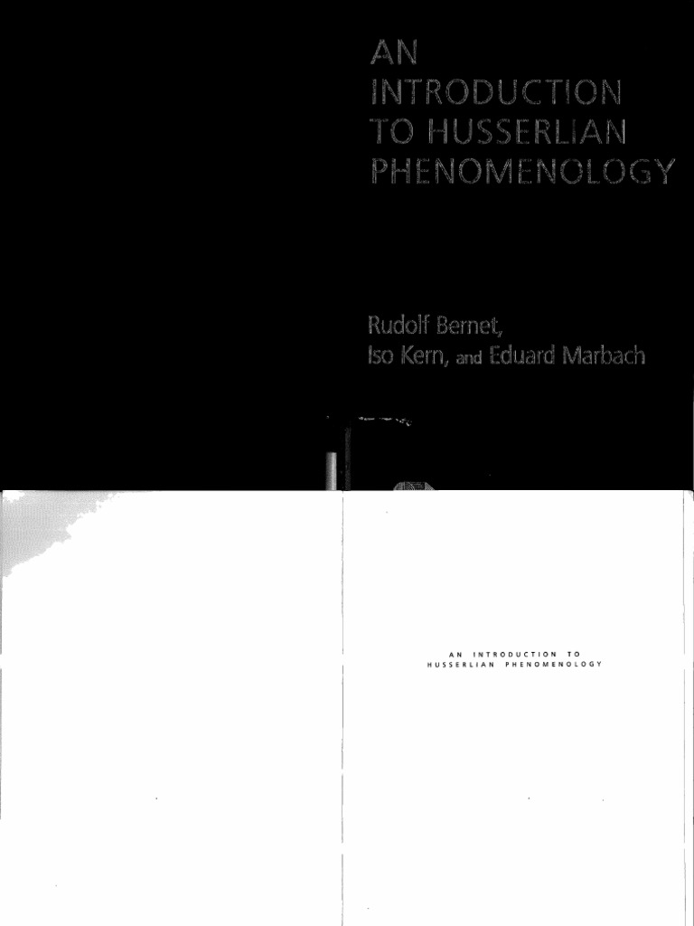 Rudolf Bernet, Iso Kern, Eduard Marbach-An Introduction To Husserlian ...