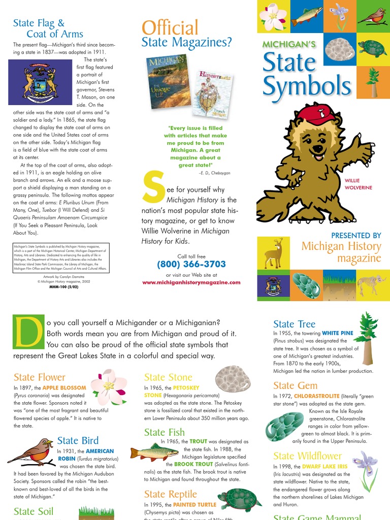 Michigan's State Symbols | PDF | Michigan | Nature