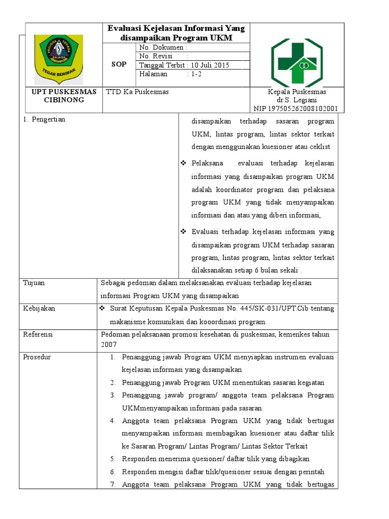 Evaluasi Informasi Program UKM | PDF | Bisnis