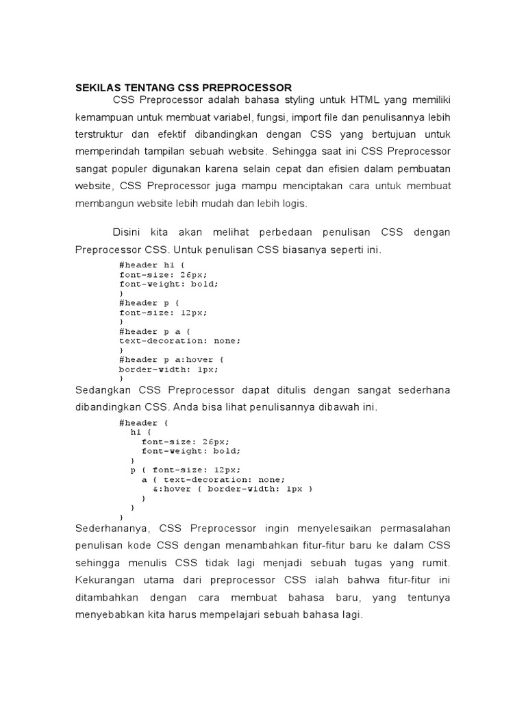 Cintya Css Preprocessor | PDF