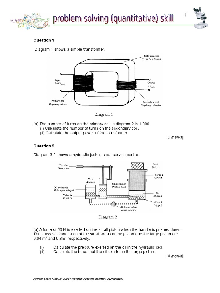 Problem Solving (Quantitative) | PDF | Lens (Optics) | Transformer