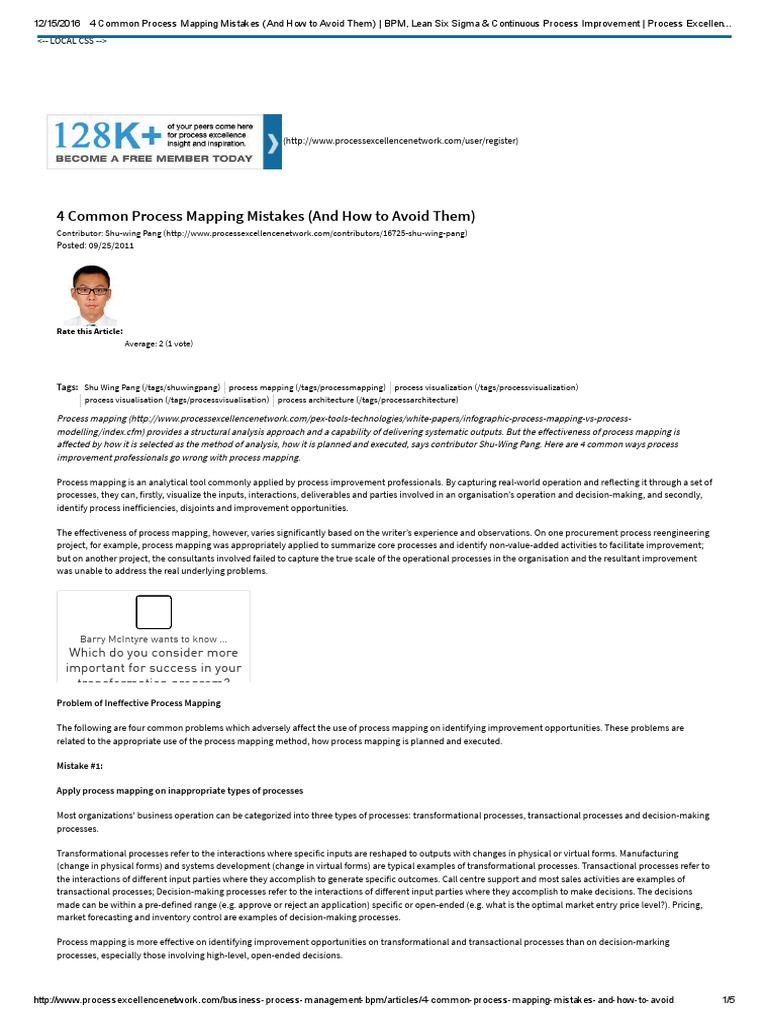 Process Mapping Mistakes & Fixes | PDF | Business Process | Business ...