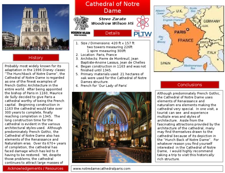 Notre Dame Cathedral: Gothic Dimensions | PDF