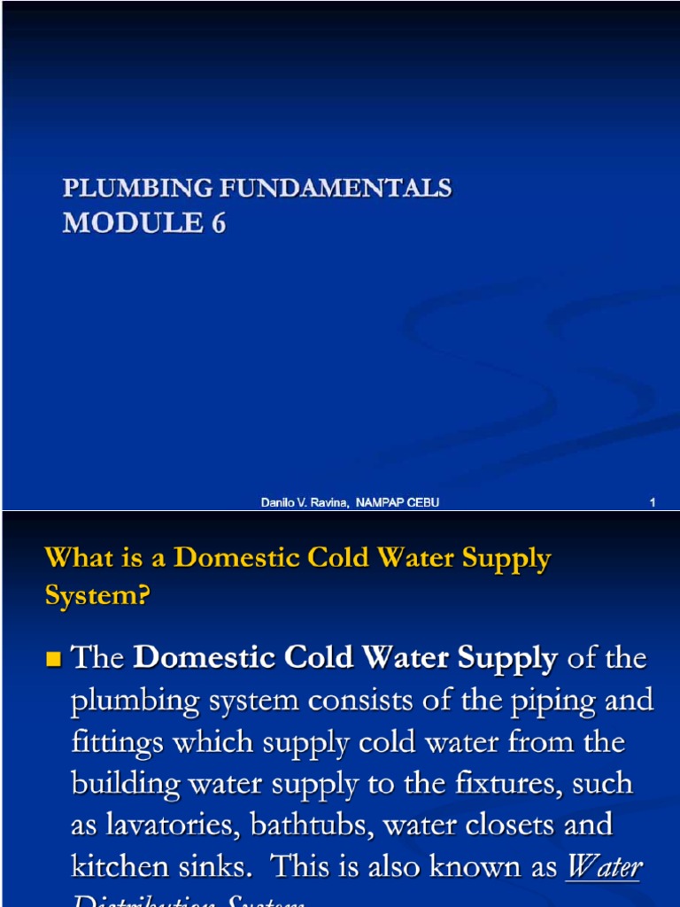 Module 6 - Plumbing Fundamentals | PDF
