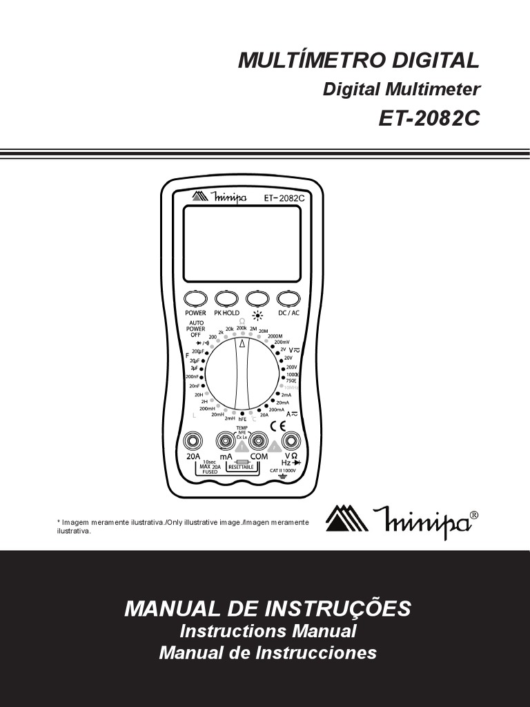 Manual Minipa ET-2082C 1102-BR PDF | PDF | Rede elétrica | Diodo