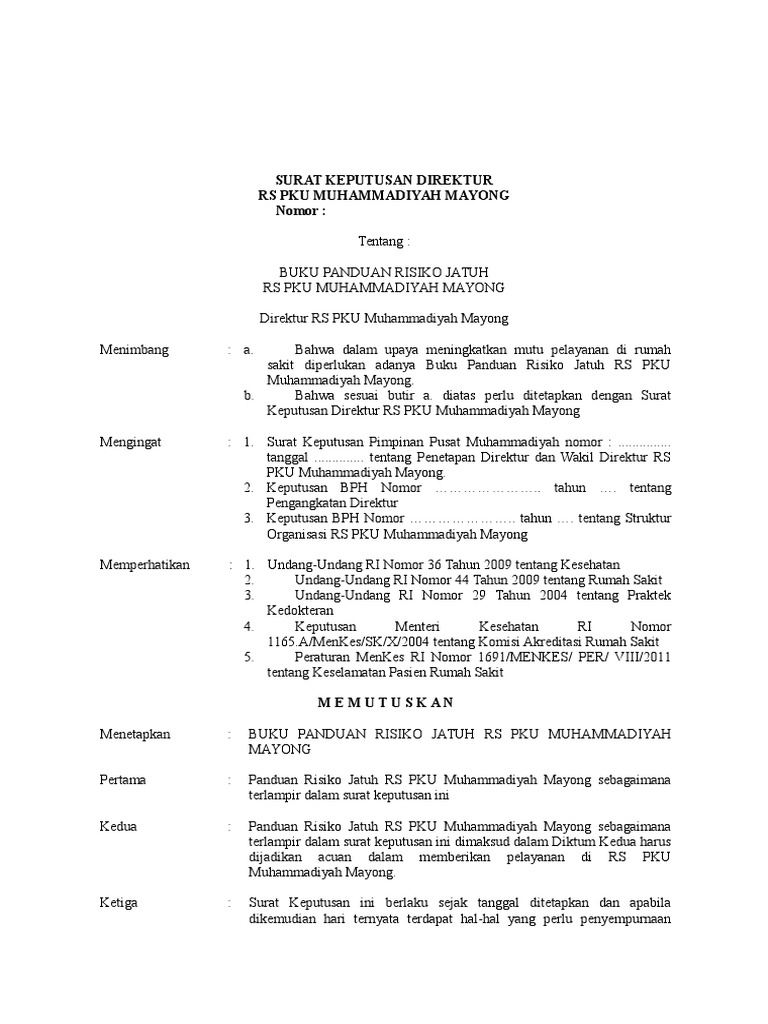 Surat Keputusan Direktur | PDF
