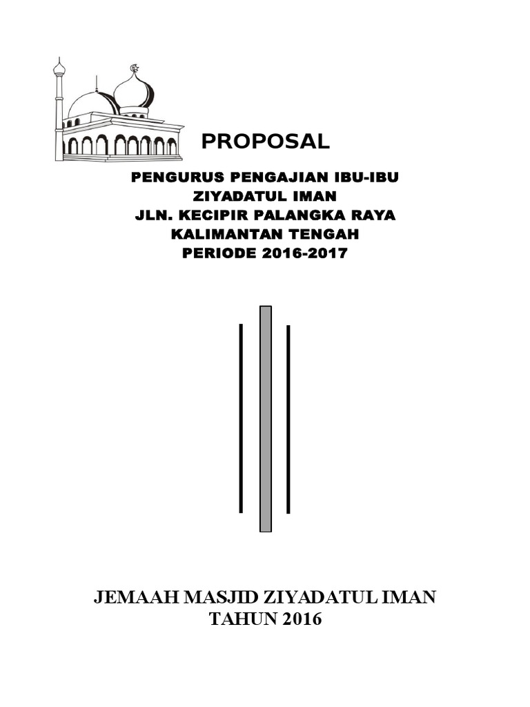 Cover Proposal Masjid Ziyadatul Iman | PDF