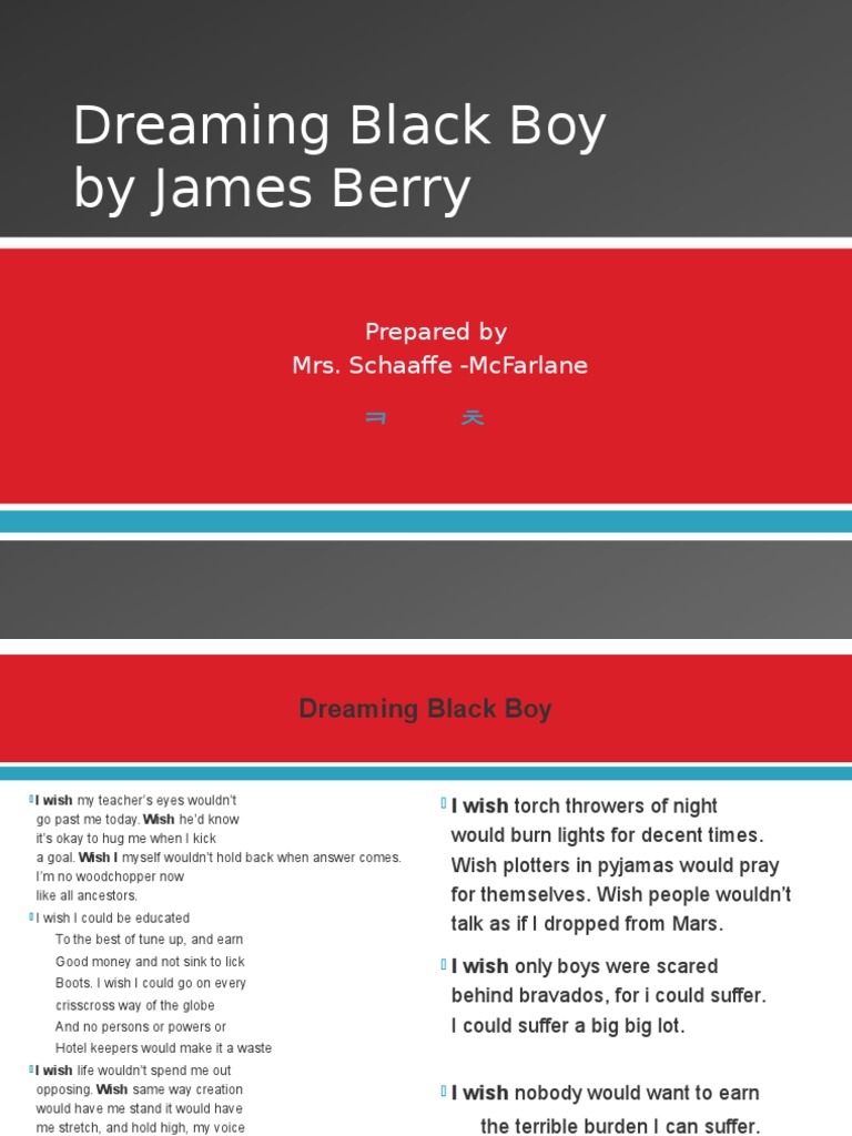 Dreaming Black Boy | Poetry | Racism