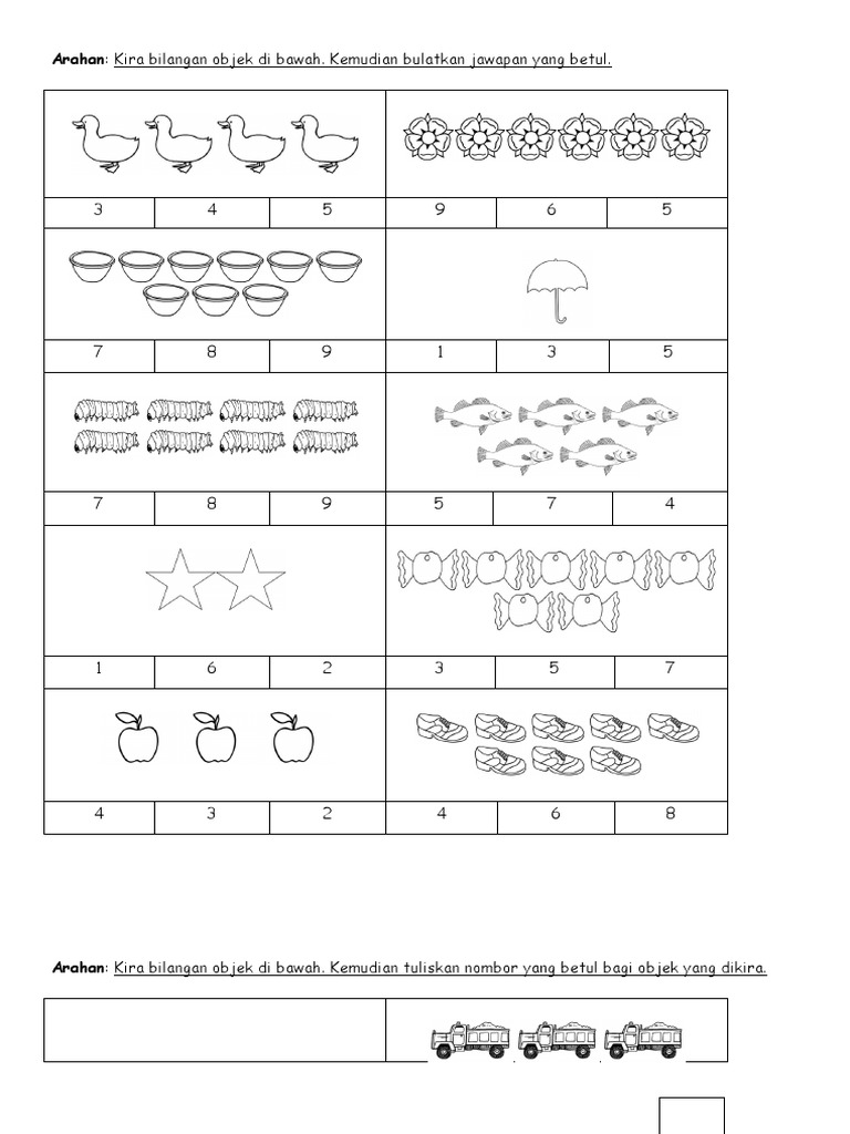 Bilang Objek 1 Hingga 9 | PDF
