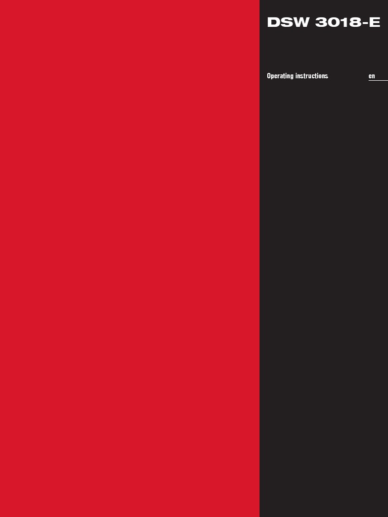DSW 3018-E En-Us Pub 5130064 000 | PDF