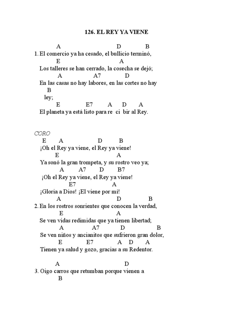 El Rey Ya Viene | PDF