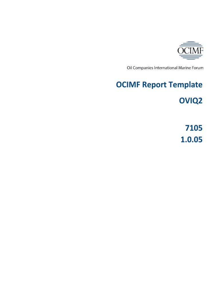 OCIMF OVID Report Template Questionnaire | PDF | Navigation | Personal ...