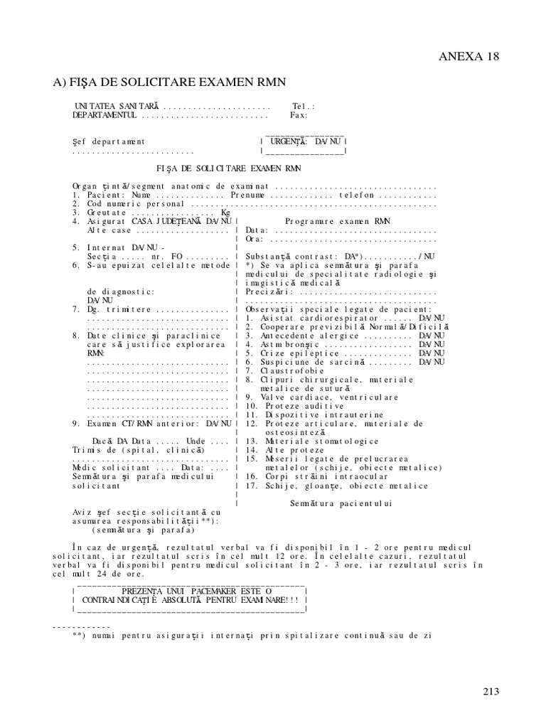 Anexa 18 RMN PDF | PDF