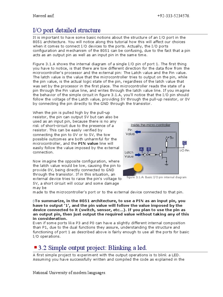 Understanding I/O Ports in 8051 Architecture | PDF | Computer ...