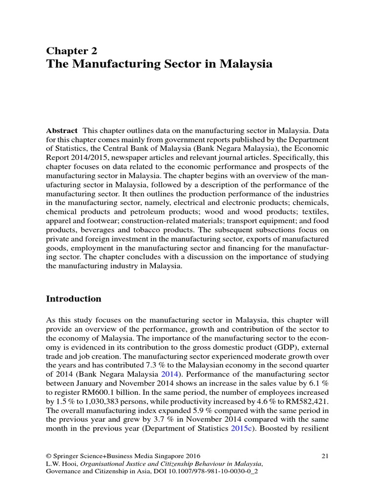 The Manufacturing Sector in Malaysia PDF | PDF | Foreign Direct ...
