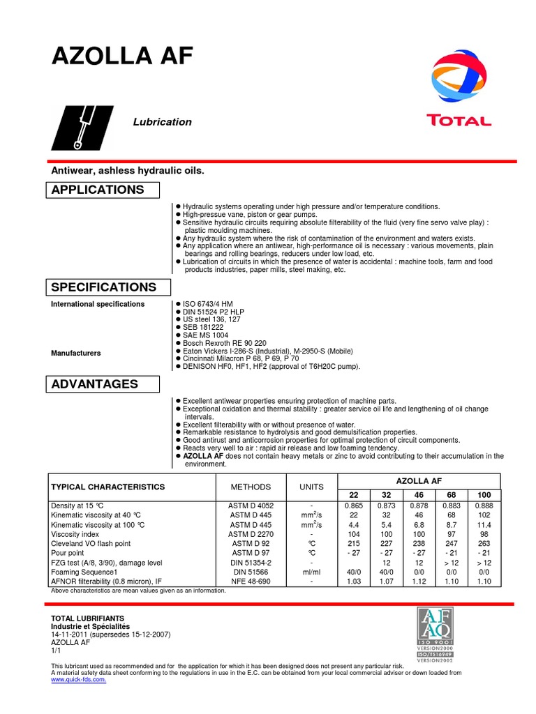 Azolla Af 46 Tds | PDF
