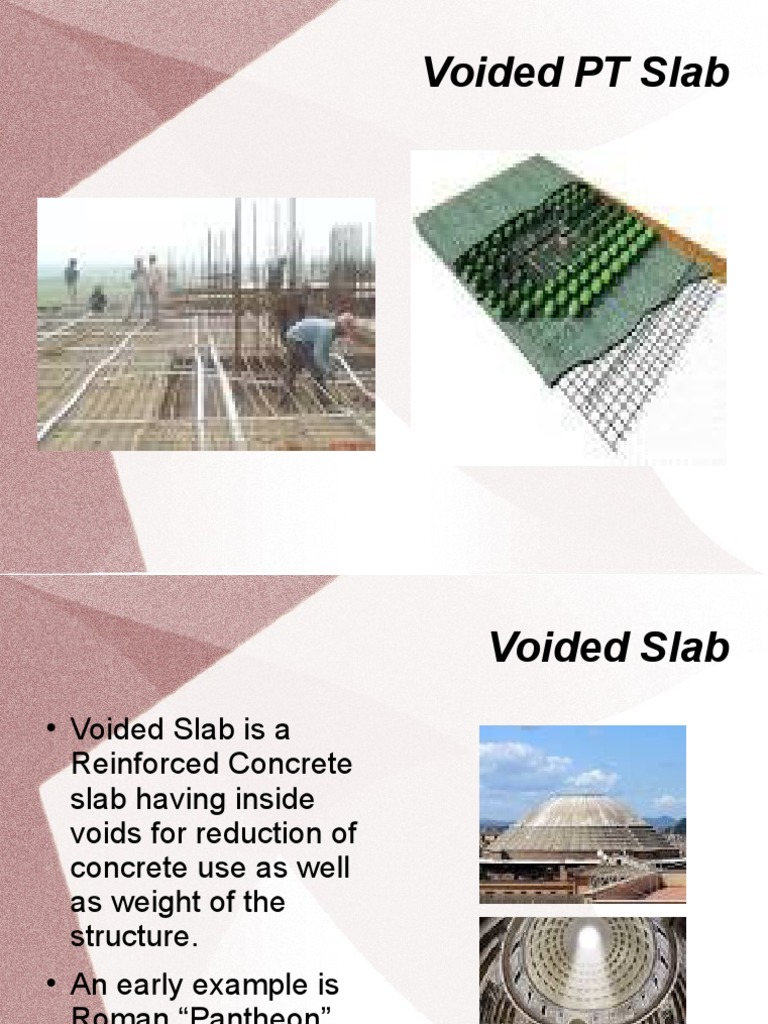 Presentation Voided PT Slab | PDF | Reinforced Concrete | Concrete