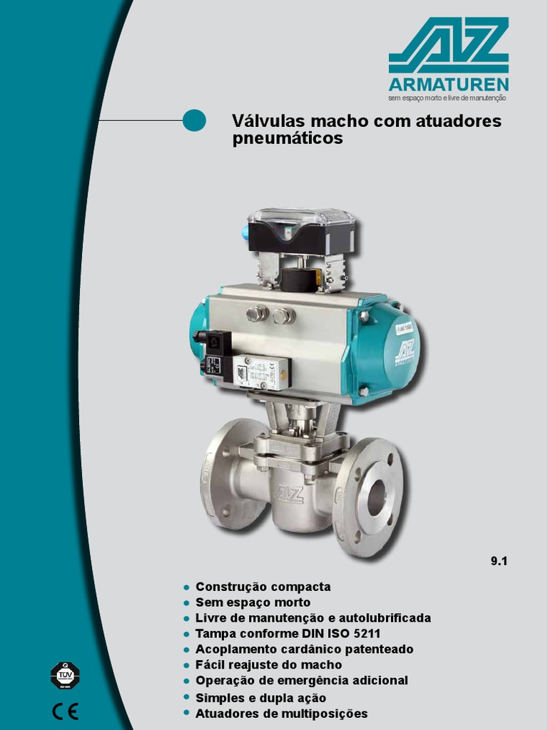 Válvulas Macho com Atuadores Pneumáticos | PDF | Engenharia Mecânica ...
