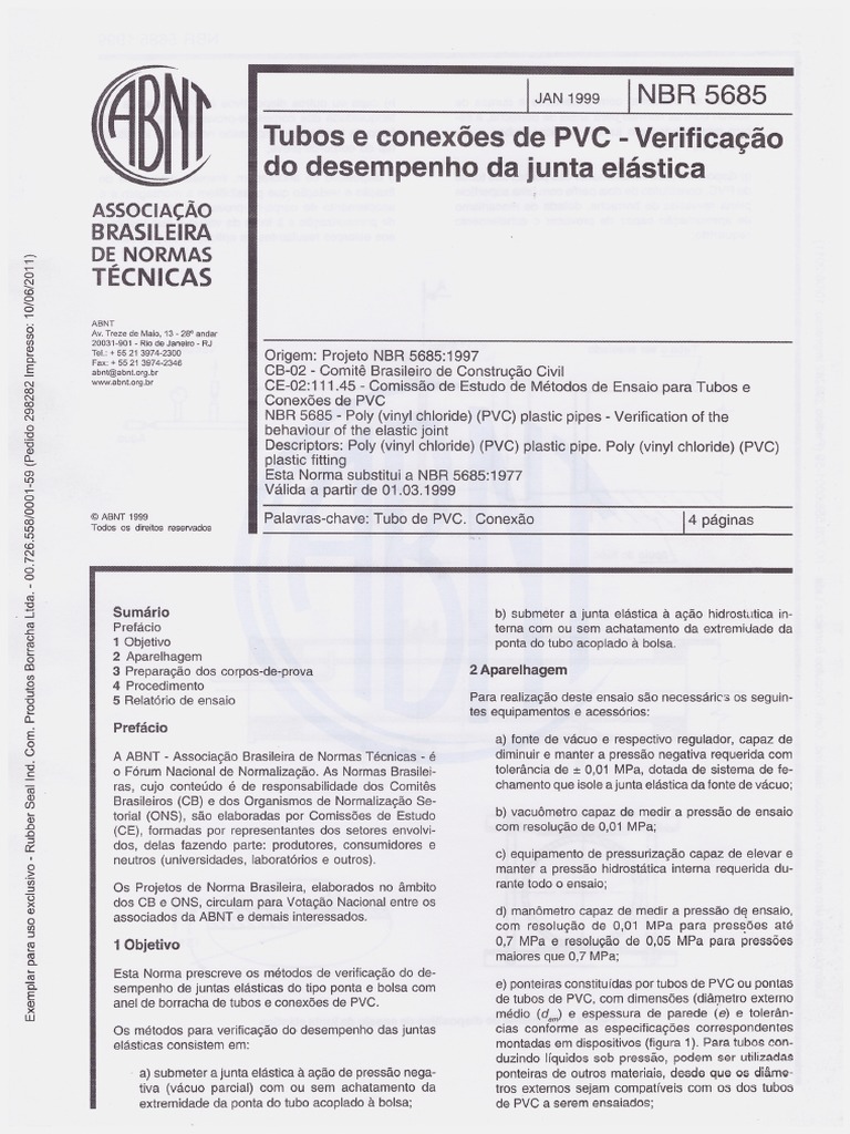 Abnt NBR 5685 | PDF
