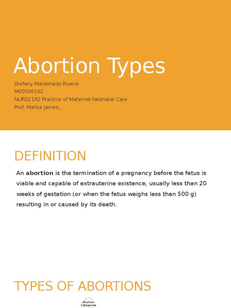 Abortion Types | PDF | Miscarriage | Abortion