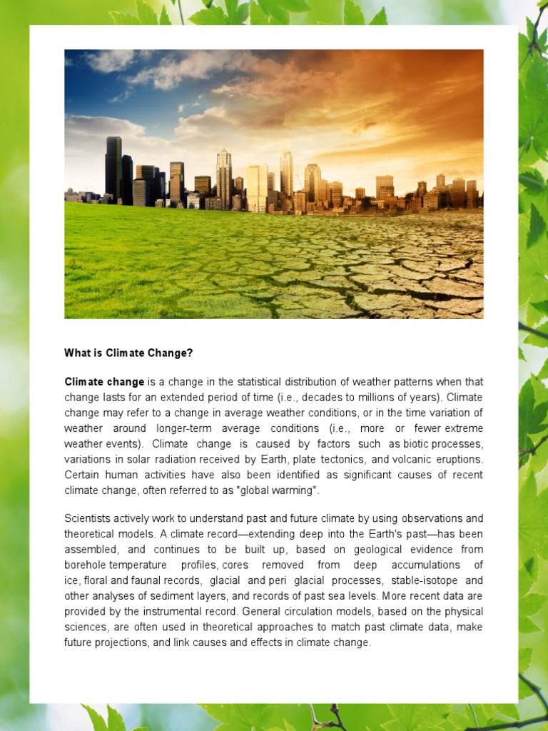 What Is Climate Change | PDF | Climate Change | Global Warming