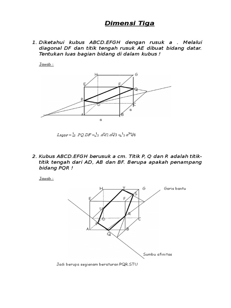 40 Soal Dimensi Tiga | PDF