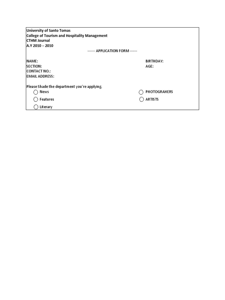 App Form Pdf