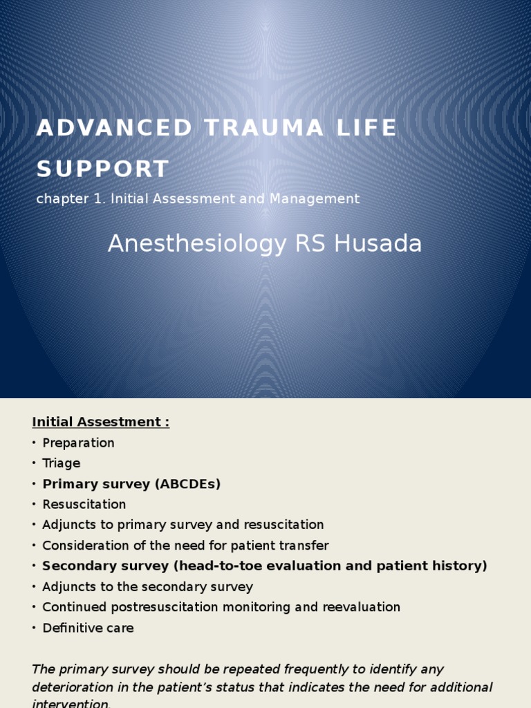 Atls | PDF | Major Trauma | Emergency Department