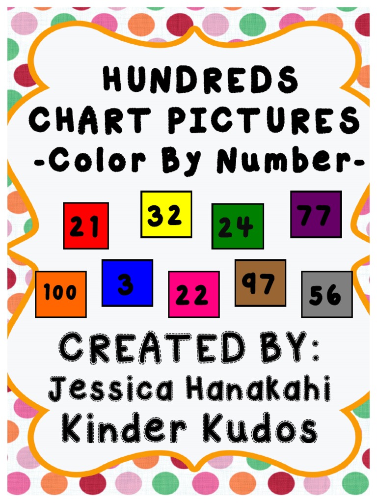 Hundreds Chart Pictures: - Color by Number | PDF