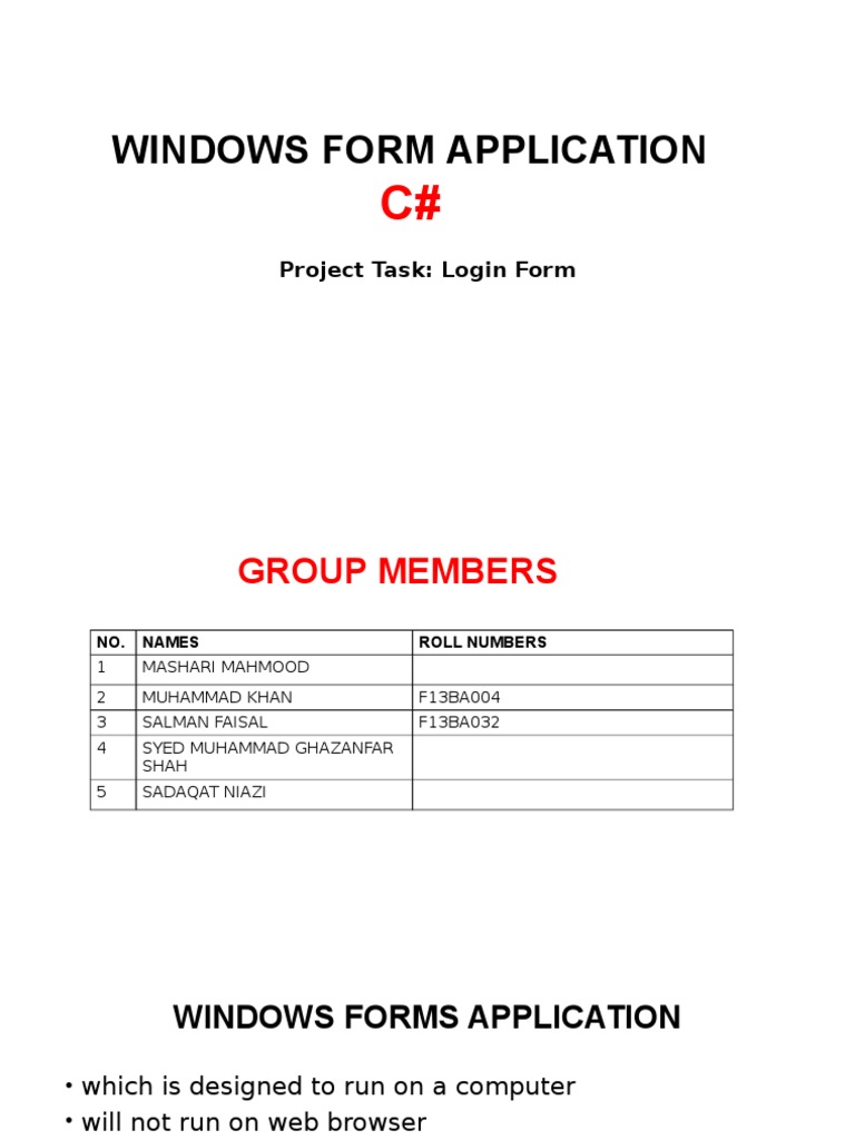 Windows Form Application C | PDF | User Interface | Integrated ...