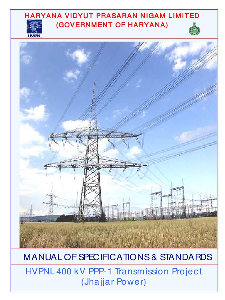 HVPNL 400 kV Transmission Standards | PDF | Electrical Substation ...