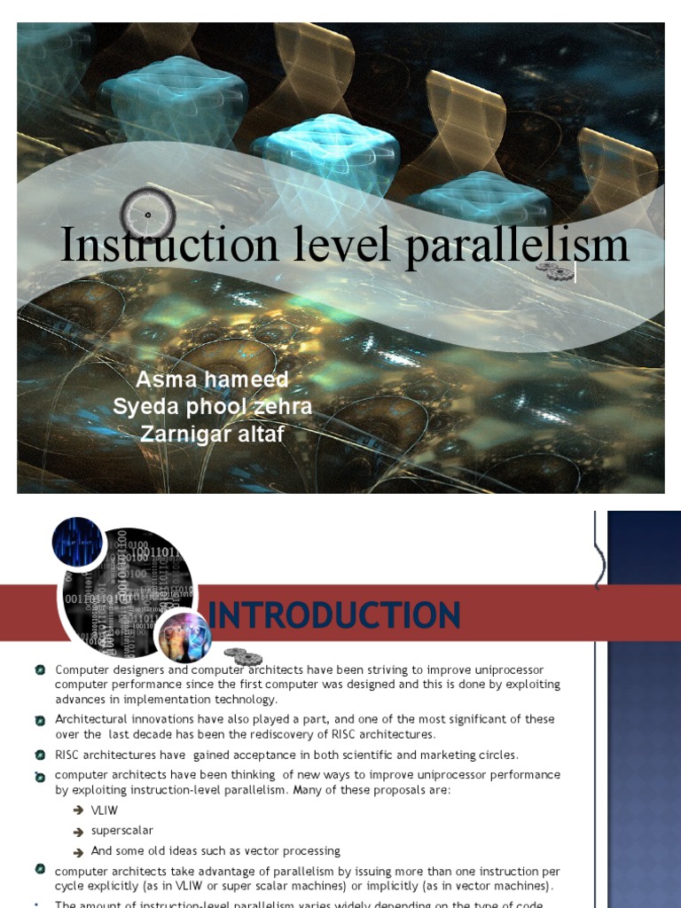 Instruction Level Parallelism Pdf Parallel Computing Central Processing Unit