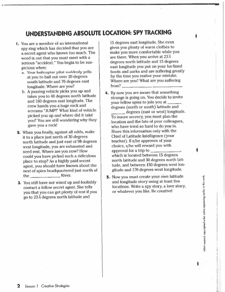 Spy Sheet | PDF