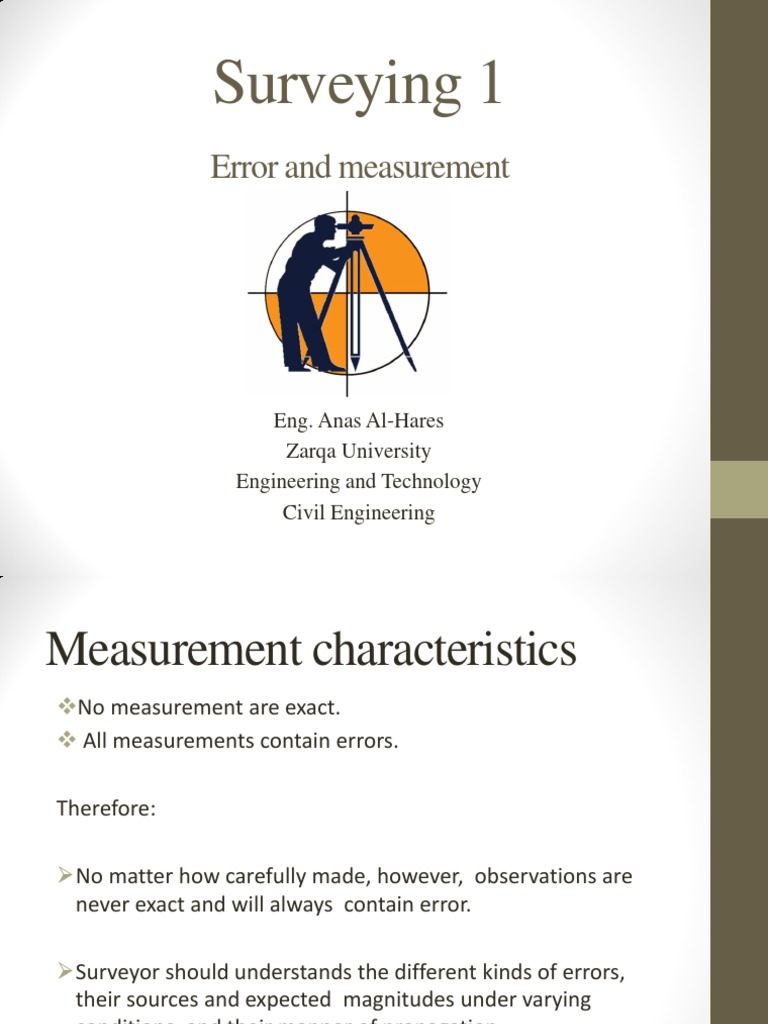 Surveying 1: Error and measurement | Observational Error | Errors And Residuals