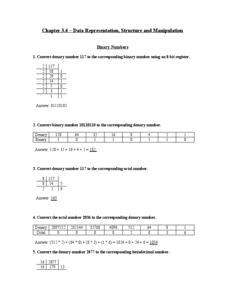 Chapter 3.4 - Data Representation, Structure and Manipulation ... Chapter 3.4 - Data Representation, Structure and Manipulation ...