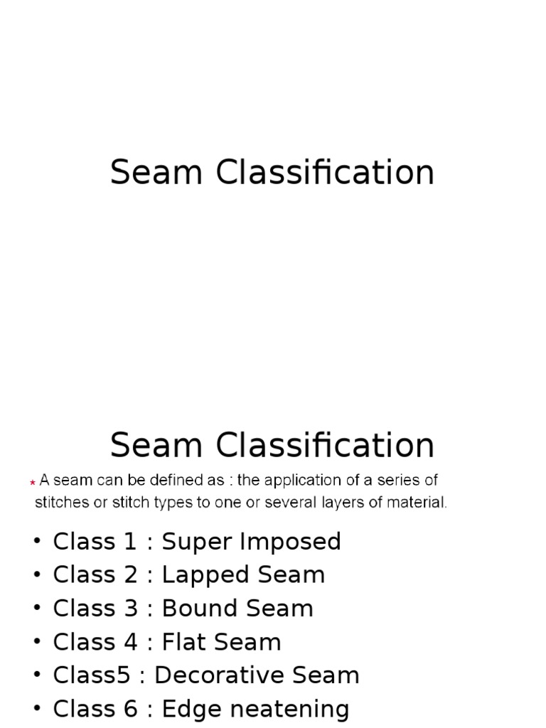 Seam Classification | PDF | Seam (Sewing) | Consumer Goods