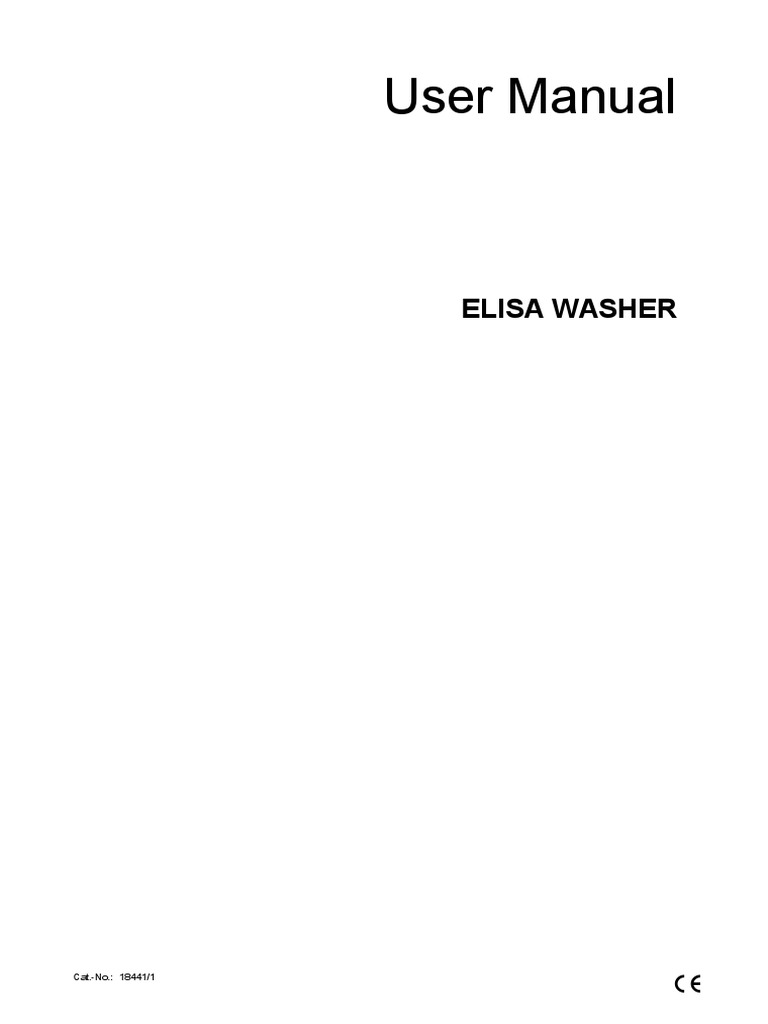 ELISA Washer User Manual | PDF | Technology & Engineering