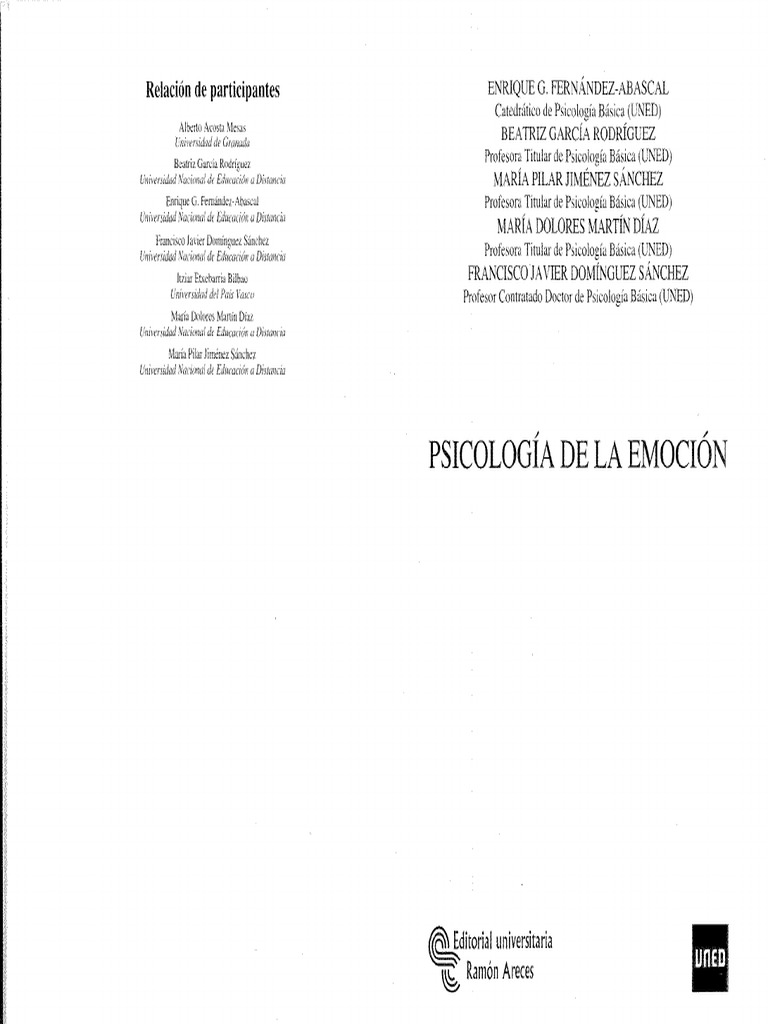 Libro Psicologia De La Emocion Pdf