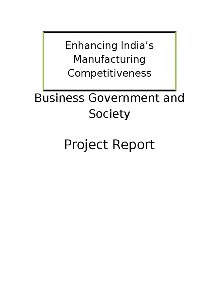 BGS Project Report Group2 | PDF | Competitiveness | Economic Growth
