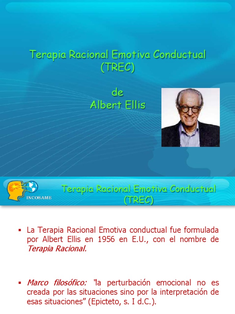 Terapia Racional Emotiva Conductual TREC Albert Ellis -w Incosame Com ...
