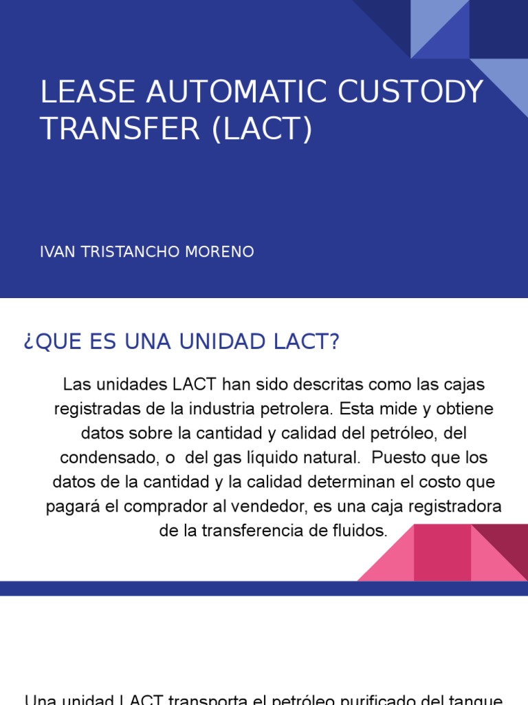 Unidad LACT: Medición y Transferencia de Petróleo | PDF | Tecnología