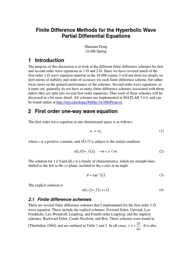 2006-04-12 18.085 Wave | PDF | Wave Equation | Differential Calculus
