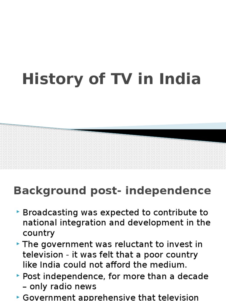Evolution of Television in India | PDF | Television | Broadcasting